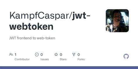 github kampfcaspar jwt webtoken jwt frontend to web token