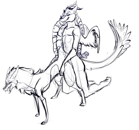 Rule 34 Anthro Anthro On Feral Dragon Eeldragon Eso Fangs Feral Furry