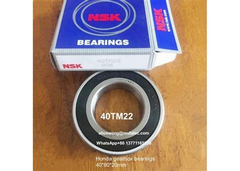 40TM22 Honda Gearbox Bearings Non Standard Deep Groove Ball Bearings 40