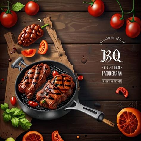 Premium Photo Realistic Fire Flame Bbq Grill Composition