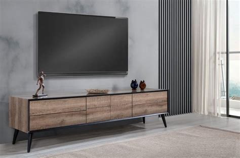 Jvmoebel Lowboard Braun Rtv Lowboard Wohnzimmer Modern Holz Sideboard