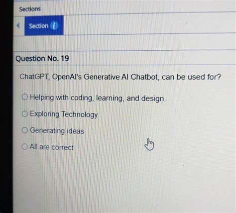 Sections Section 1 Question No 19 ChatGPT StudyX