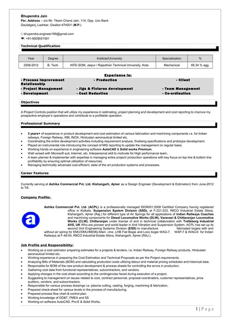 Bhupendra Jain Design And Estimation Engineer Doc