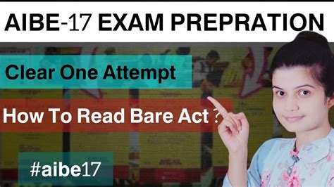 Aibe 17 Exam Prepration Which Bare Act To Carry How To Read Bare