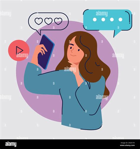 Girl Taking A Selfie Stock Vector Image And Art Alamy