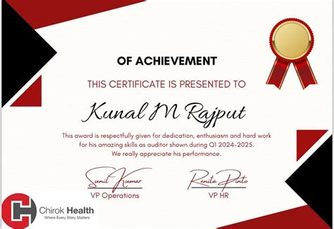 kunal rajput on linkedin i am happy to announce that i have been rewarded as the best auditor q1…