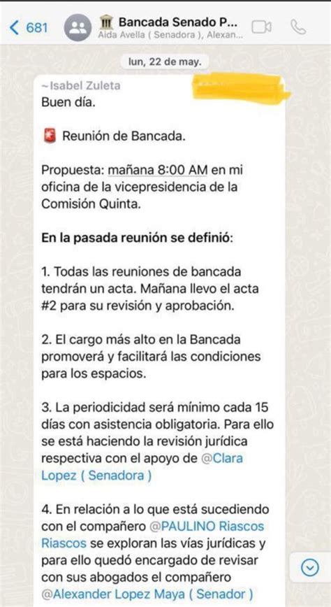 “coja Oficio Que Usted Es Una Vergüenza Para La Bancada Del Pacto