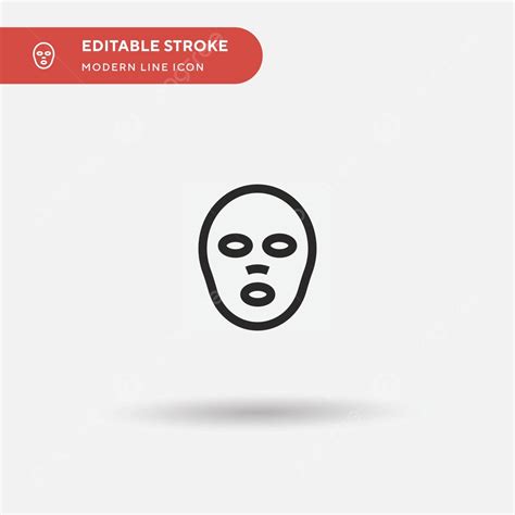 Vector Icon Of A Basic Facial Mask Illustrative Symbol Template Vector
