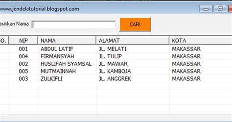 Mencari Data Dari Listview Jendela Tutorial