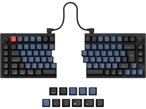 Uk Keychron Q11 Split Ergo Qmk Rgb Aluminium Mac Pc Carbon Black Hard Tactile Custom Keyboard