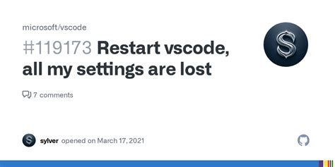 Restart Vscode All My Settings Are Lost · Issue 119173 · Microsoft