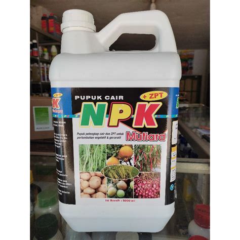 Jual Pupuk Cair Lengkap NPK MUTIARA ZPT Shopee Indonesia