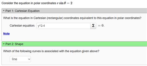 Solved Consider the equation in polar coordinates rsinθ 2 Chegg