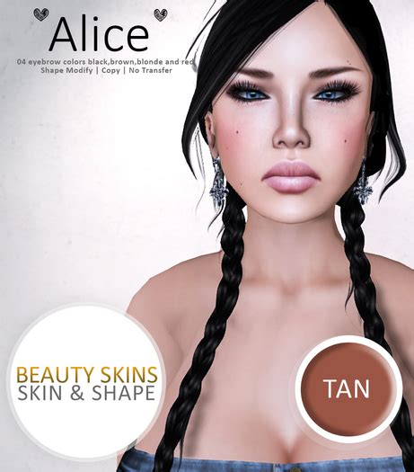 Second Life Marketplace Skins Alice Tan