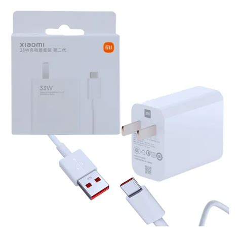 Cargador Original Xiaomi Carga Rápida Turbo Original 33w