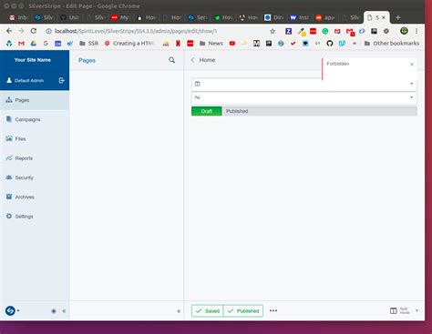 Ss Forbidden Error Message Arises When Trying To Edit A Page