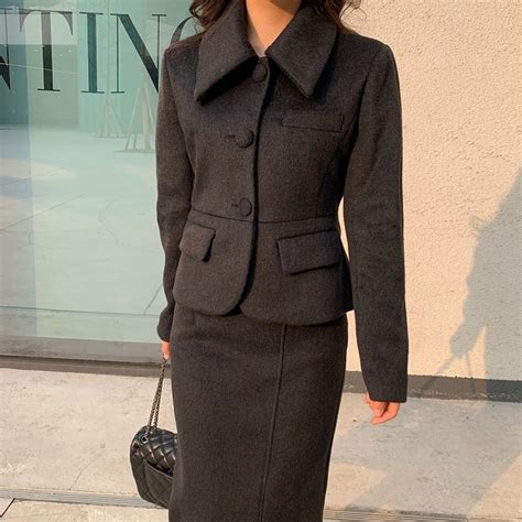 투피스세트하객 오피스룩 결혼식 여성 상견례원피스 겨울 정장세트 롱 스커트 원피스 수트