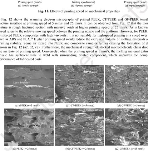 Sem Of Tensile Fracture Surface Of 3d Printed Peek Cf Peek And Gf Peek Download Scientific