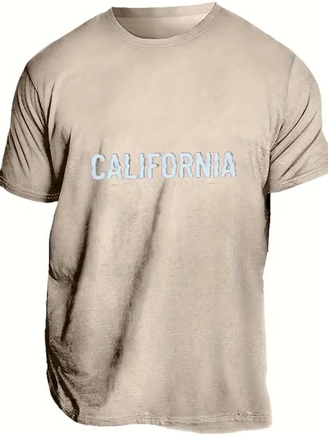 California Print T Shirt Tees Men Casual Short Sleeve T Temu Ireland