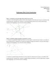 Performance Task Circle Constructions Pdf Aaliyah Hetherington Ms Bronwyn Math