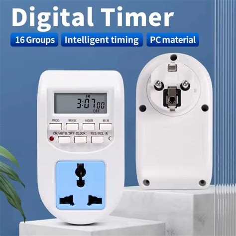 Jual Programmable Digital Timer Switch Weekly Stop Kontak Minggu 16 Program Shopee Indonesia