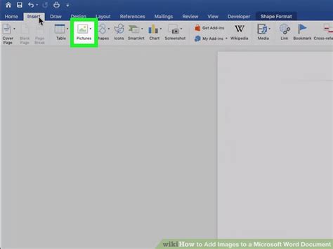 How To Add Images To A Microsoft Word Document With Pictures