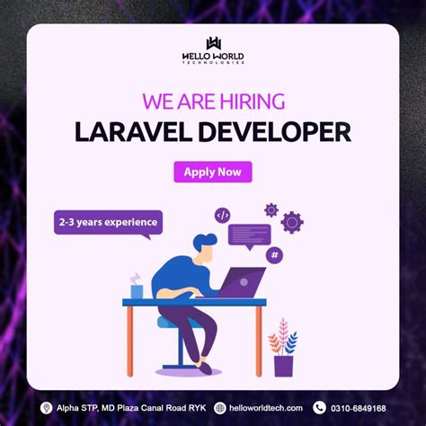 Hello World Technologies On Linkedin Laraveldeveloper Onsitejob