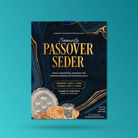 Pesach 5 Community Seder Flyer The Designery