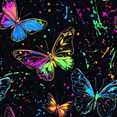 Neon Butterflies Sewpercute