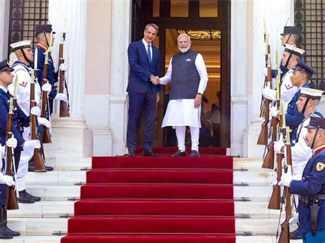 Pm Modi Holds Bilateral Meeting With Greece Counterpart