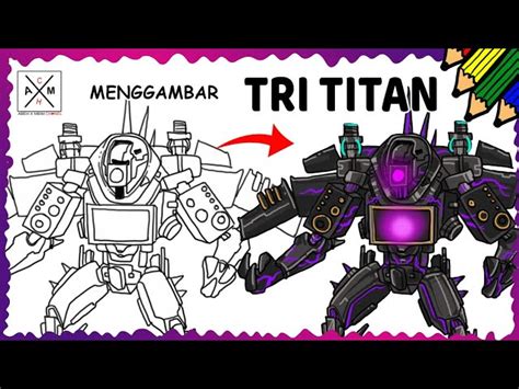Drawing Tri Titan From Skibidi Toilet How To Draw Skibidi 44 Off