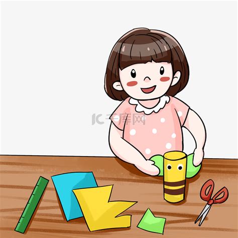 小朋友做手工作业素材图片免费下载 千库网