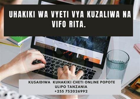 UHAKIKI WA VYETI RITA RITA Birth Certificate Verification Birth