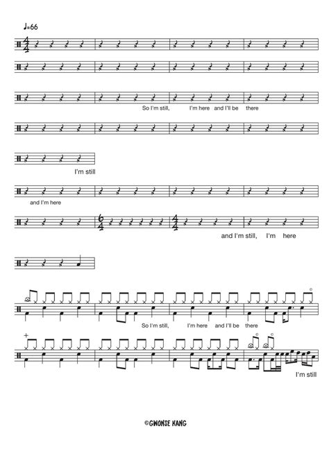 Yerin Baek Here I Am Again Sheet By Gwons Drumlesson