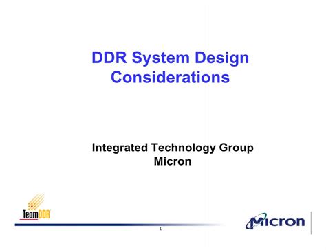 Ddr Board Design New Micron