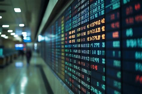 Dynamic Stock Market Board Displaying RealTime Data Trends Premium AI