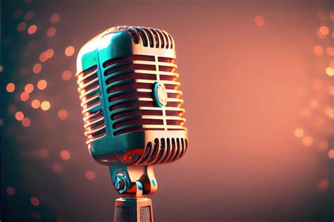 Premium Ai Image Retro Microphone