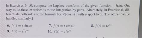 solved in exercises 6 10 compute the laplace transform of