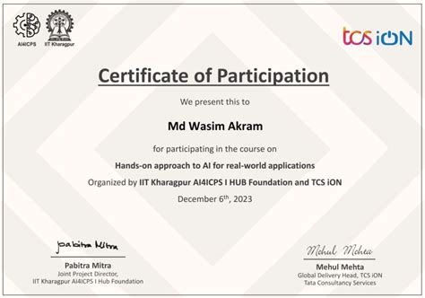 Akram On Linkedin Iitkharagpur Ai4icps Tcsion Aiml Iitkgp