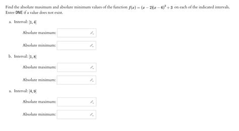 solved find the absolute maximum and absolute minimum values