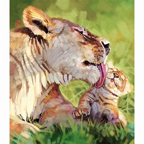 Mom~~~ 母亲节 父亲节 【不能养就画一只系列】【雪娃娃萌宠】【插画】 花瓣网