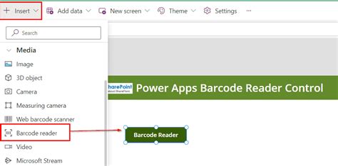 Power Apps Barcode Reader Control