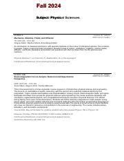 Exploring Physical Sciences Mechanics Electromagnetism Course Hero