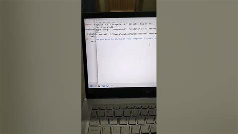 How To Shutdown Your Laptop By Using Python Program Youtube