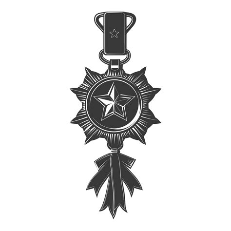Ai Generated Silhouette War Medal Of Honor Black Color Only 40738284 Png