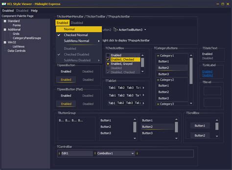 DelphiStyles VCL Style MidnightExpress