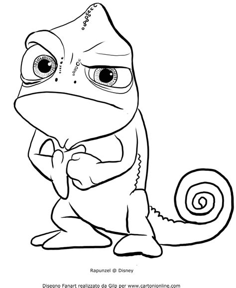 Rapunzel Pascal Coloring Pages