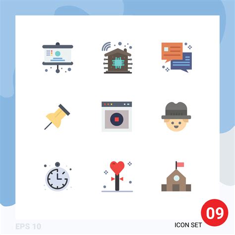 Set Of 9 Modern Ui Icons Symbols Signs For Website Ux Dialog Ui
