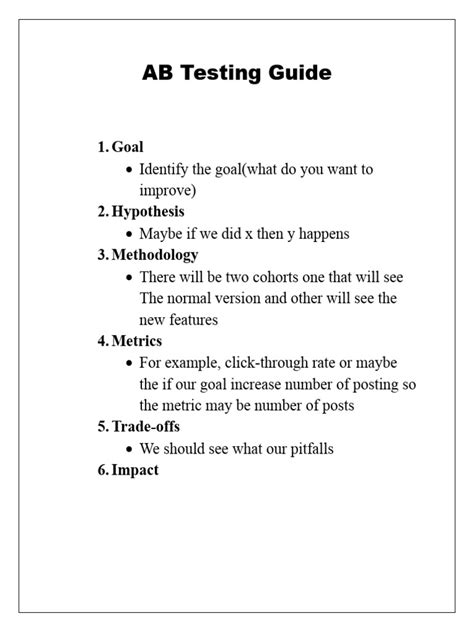 Ab Testing Guide Pdf Facebook Websites