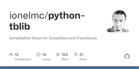 Github Ionelmcpython Tblib Serialization Library For Exceptions And Tracebacks